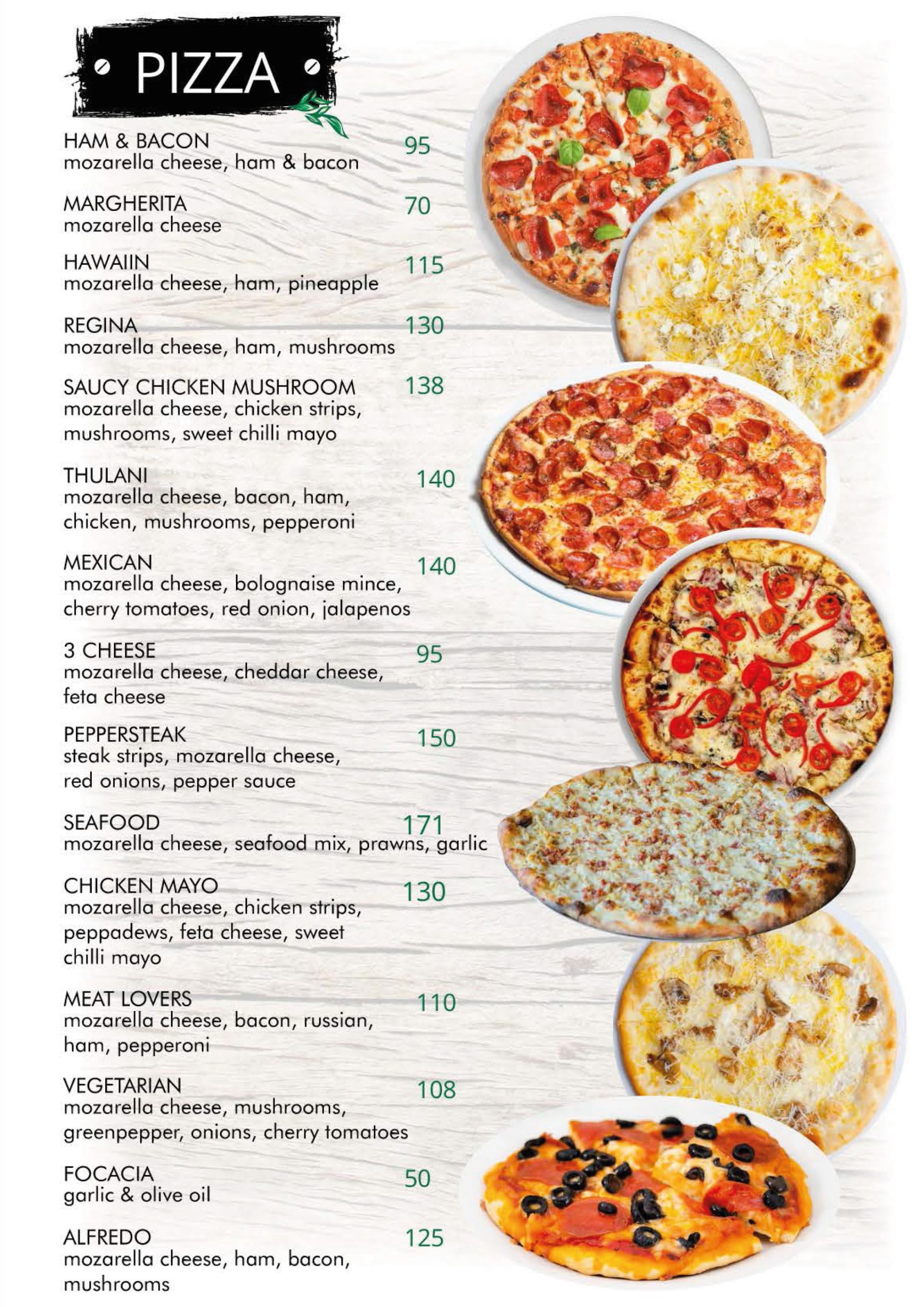 Restaurant Menu – Thulani Resort