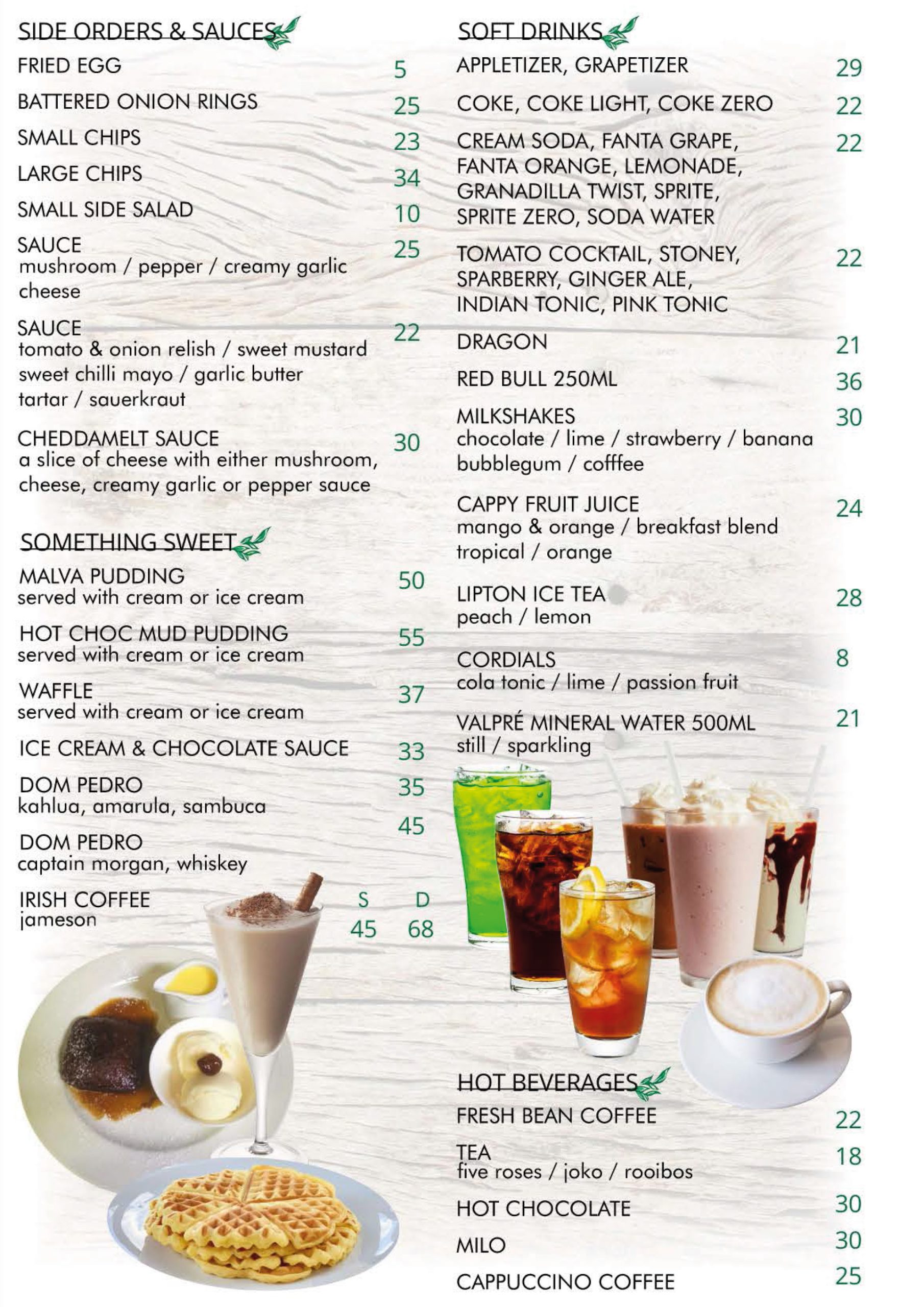 Restaurant Menu – Thulani Resort
