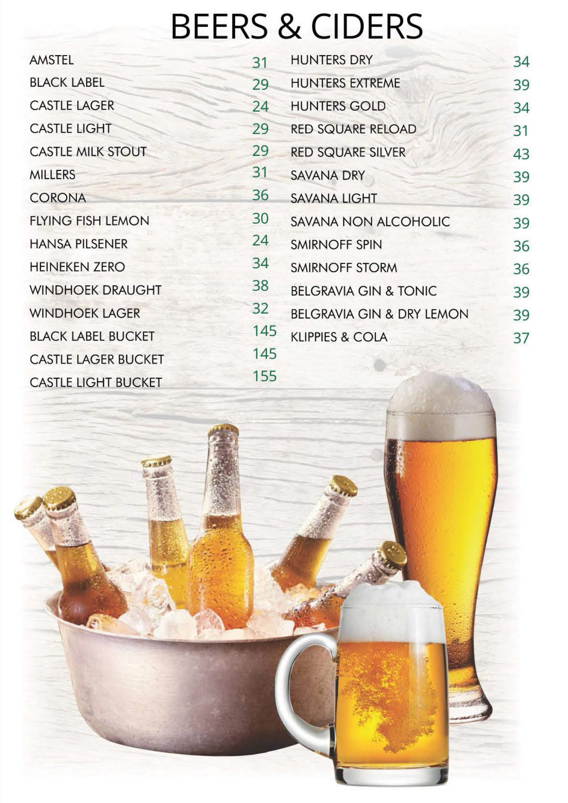 Restaurant Menu – Thulani Resort