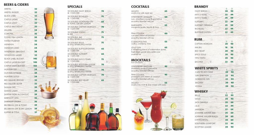 Restaurant Menu – Thulani Resort