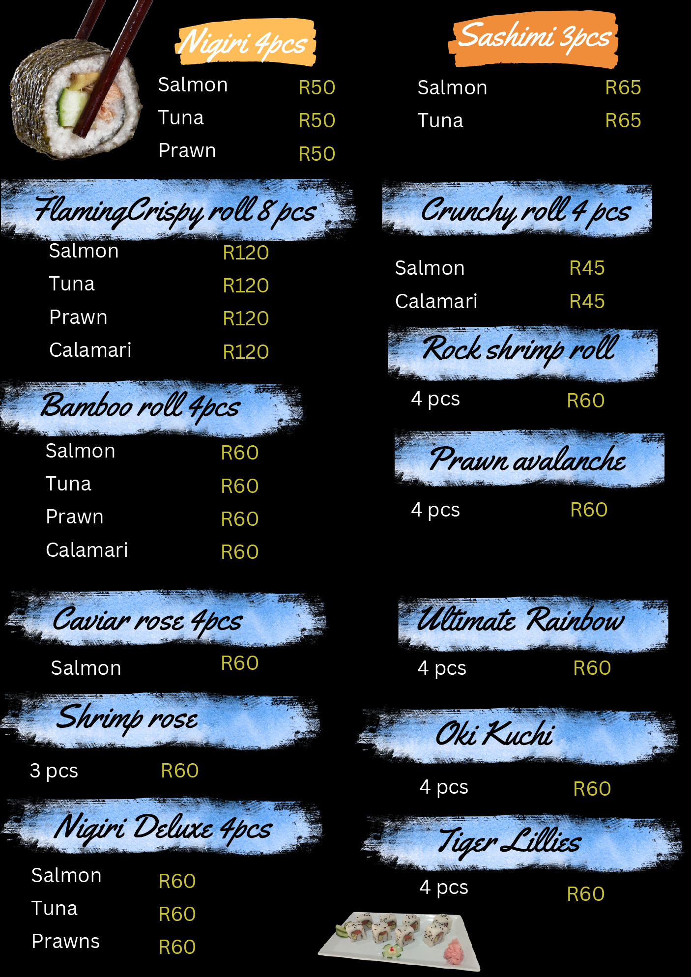 Restaurant Menu – Thulani Resort